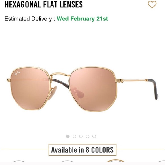 Ray-Ban | Accessories | Sold Ray Ban Hexagonal In Copper Flash | Poshmark